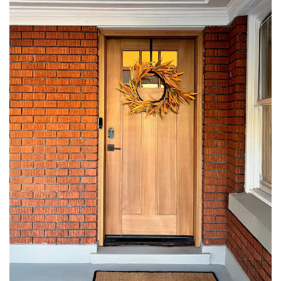 Craftsman 6-Lite Wood-Like Fiberglass Front Door | Krosswood ...