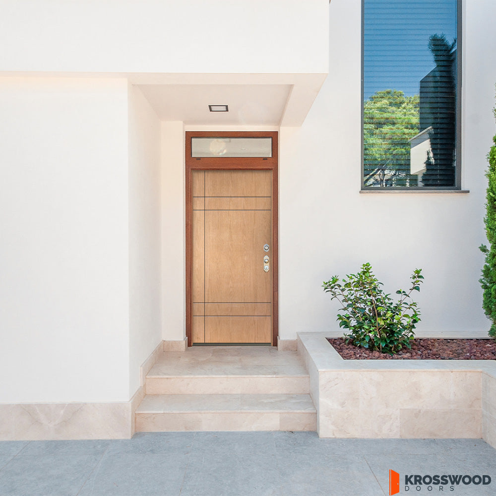 Modern Fiberglass Wood Like Front Door for Exterior | Krosswood Doors