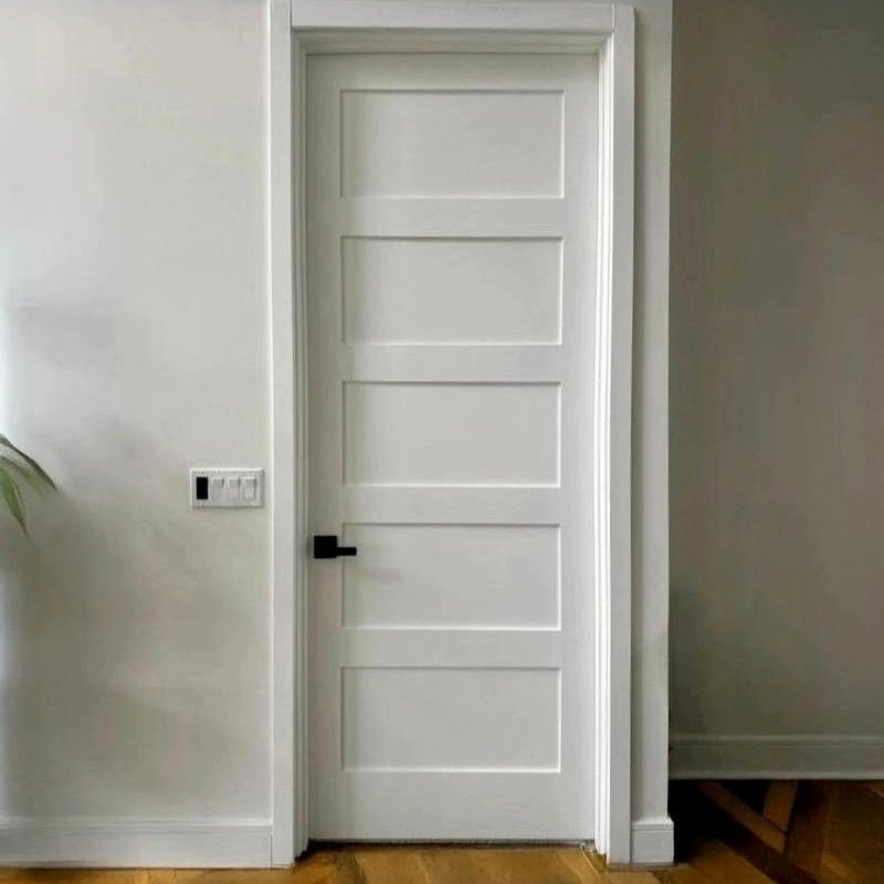Shaker 5 Panel Solid Core Primed MDF Interior Door | Krosswood ...