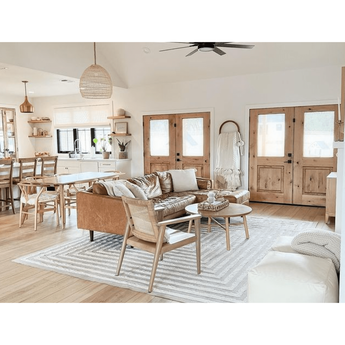 Rustic Half Lite Glass Knotty Alder Wood Double Front Door | Krosswood ...